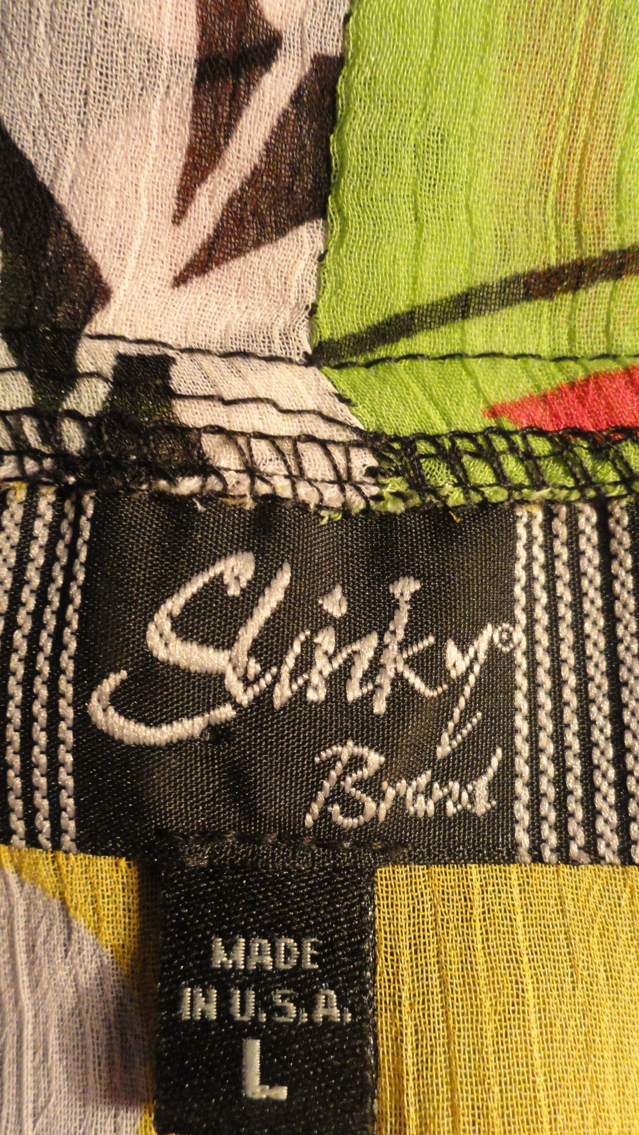 Slinky Brand 90"s Colorful Top Size L SKU 000081 – Designers On A Dime