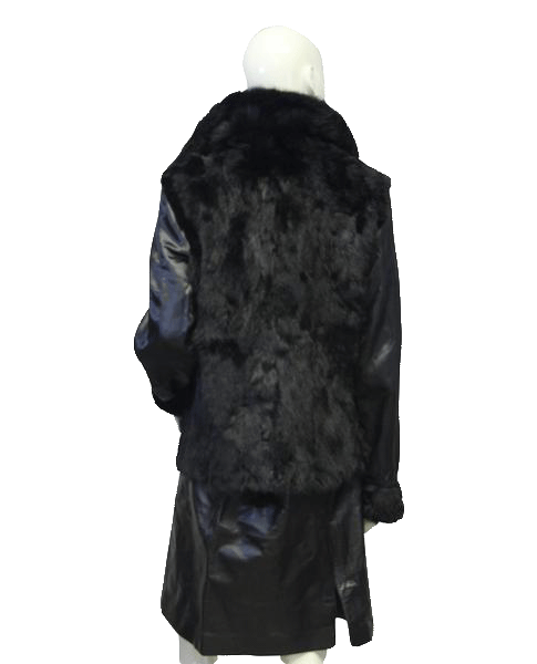 Black Rabbit Fur Coat Size Large SKU 000053 – Designers On A Dime