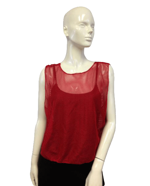 Clay Creek Red Mesh Top on trend One Size Fits All SKU 000024 ...