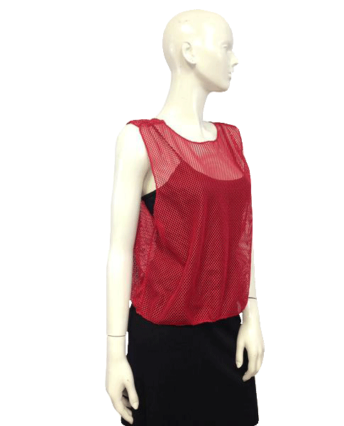 Clay Creek Red Mesh Top on trend One Size Fits All SKU 000024 ...